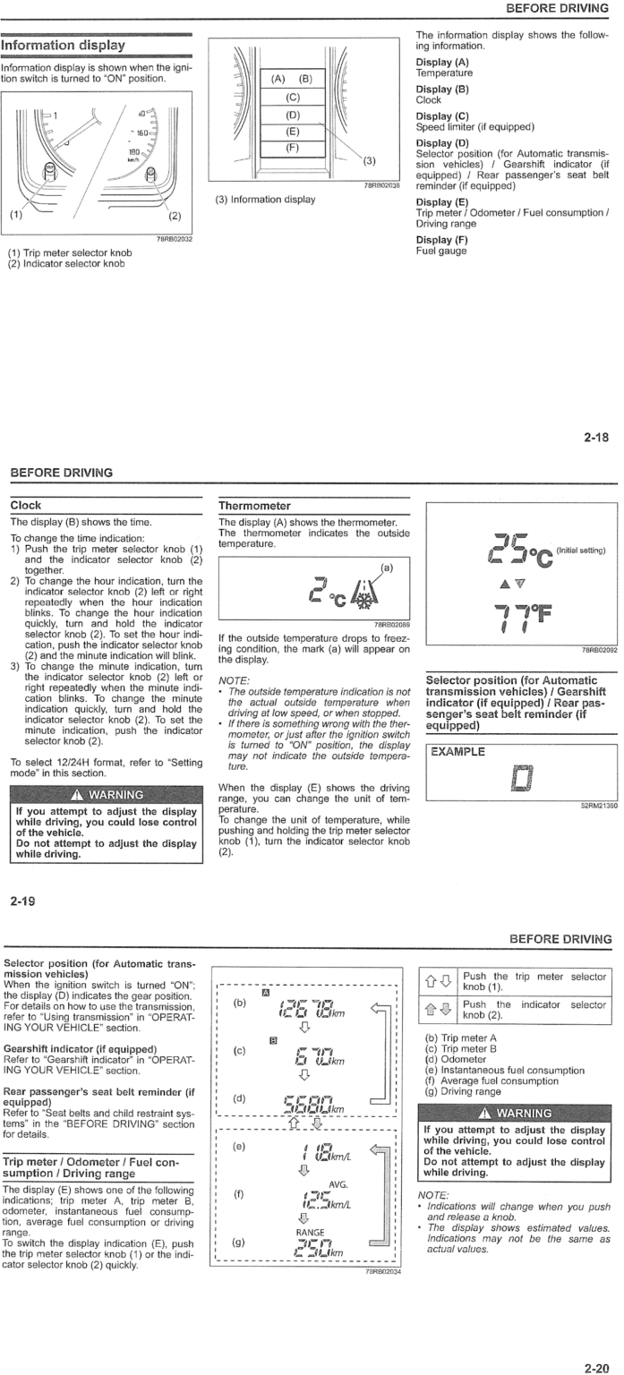 Accessing the gauge cluster setup menu – TGR: Team Ghetto Racing
